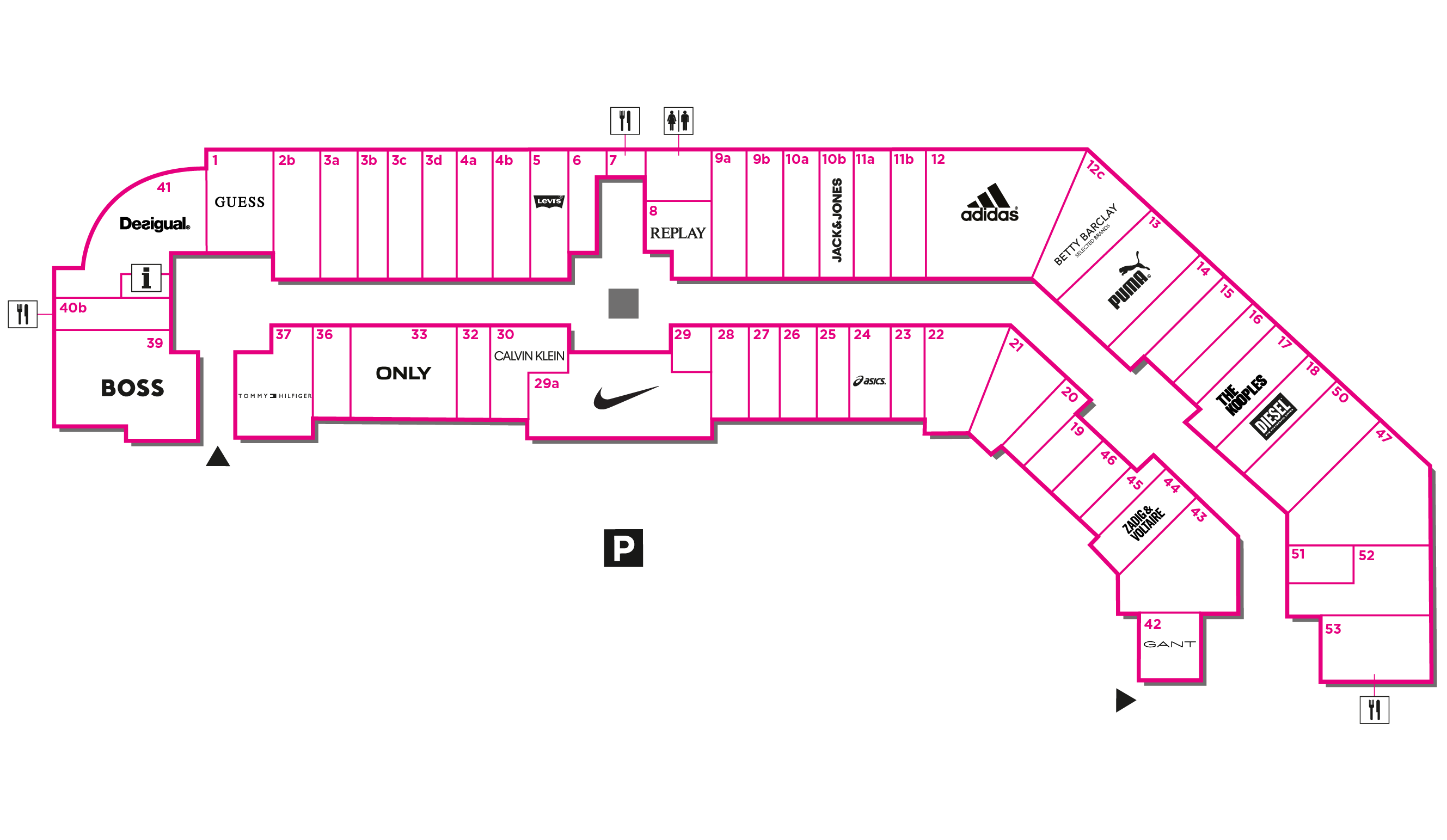 Designer Outlet Luxembourg | Plan du centre